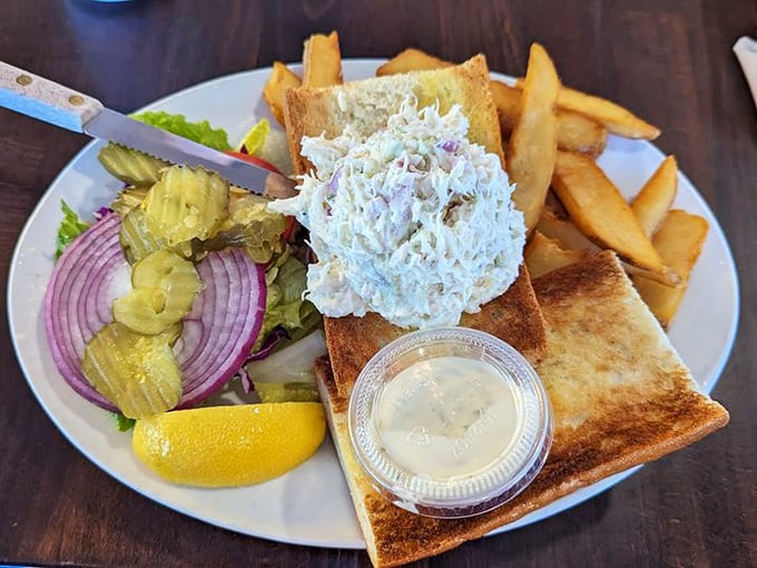The crab sandwich that launched a thousand road trips. Sweet, delicate Dungeness piled high with just enough accompaniments to let the star shine.