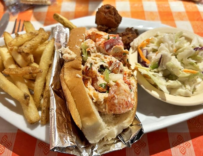 Behold the lobster roll that makes New England natives weep with joy – and envy at these prices.