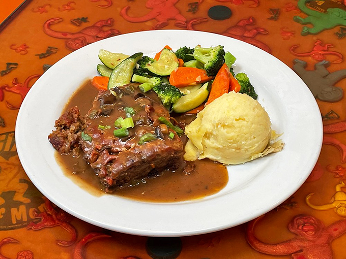 Meatloaf that would make your grandmother both jealous and proud. Comfort food elevated beyond nostalgia into something worth crossing county lines for.