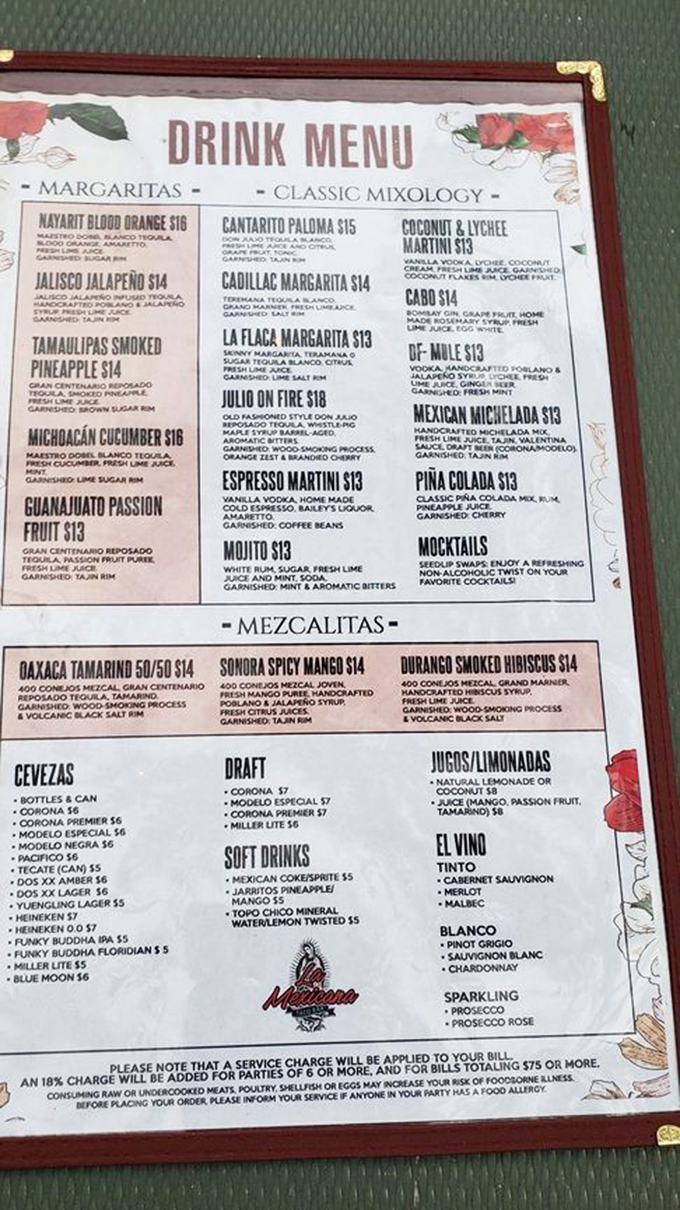 Liquid happiness menu! From jalapeño-infused margaritas to mezcalitas with wood-smoking processes, these cocktails aren't just drinks—they're experiences.