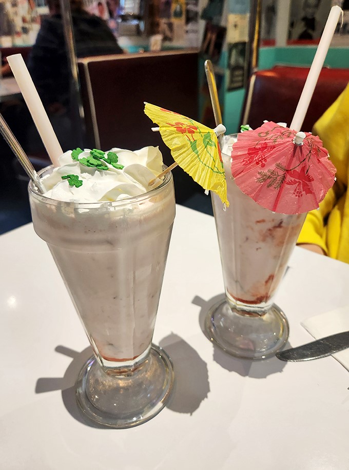 These milkshakes don't just bring boys to the yard—they bring everyone back to a simpler time. Complete with paper umbrellas!