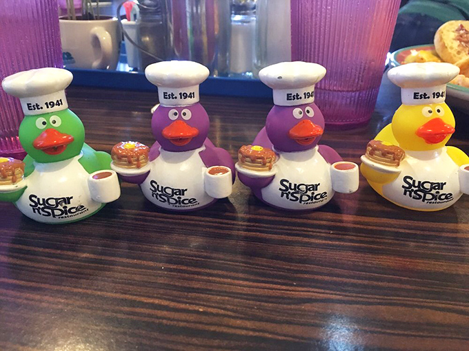 These colorful chef ducks aren't just mascots—they're breakfast ambassadors. Collect them all and you've officially joined Cincinnati's breakfast club.