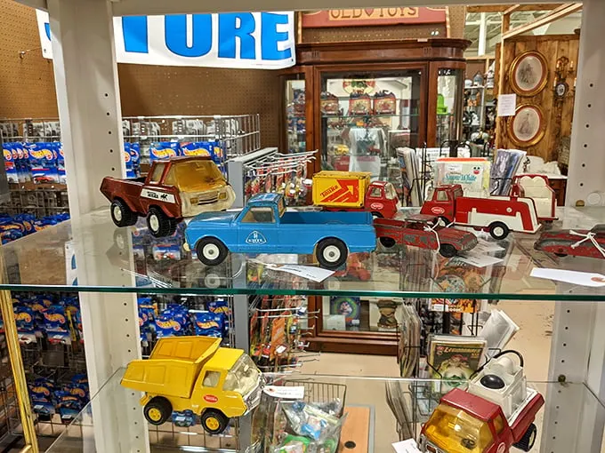 Tiny trucks with big stories to tell. These vintage toy vehicles aren't just collectibles—they're childhood memories parked behind glass, waiting for their next adventure.
