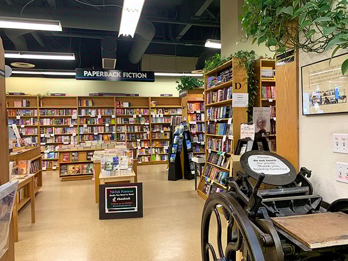Bookshop Santa Cruz's well-organized shelves offer a literary feast with that unmistakable independent bookstore charm.