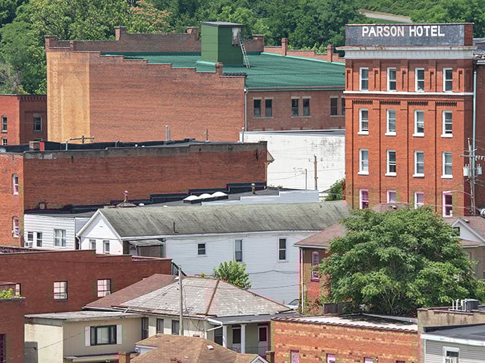 The historic Parson Hotel stands as a reminder of Clarksburg's more elegant past. If these brick walls could talk, they'd probably need a Netflix series!