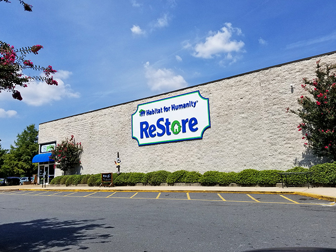 ReStore's massive building could be mistaken for a warehouse of wonders. Habitat for Humanity creates magic here!