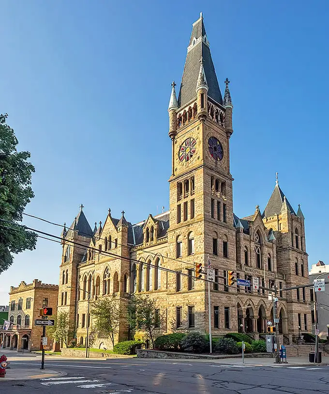 Scranton's impressive clock tower stands tall, keeping time for a city that balances its industrial past with a creative future.