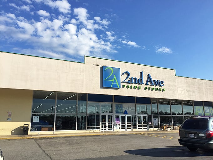 Well-lit interior and a humble exterior transforms the thrift shopping experience from basement rummaging to department store browsing comfort.