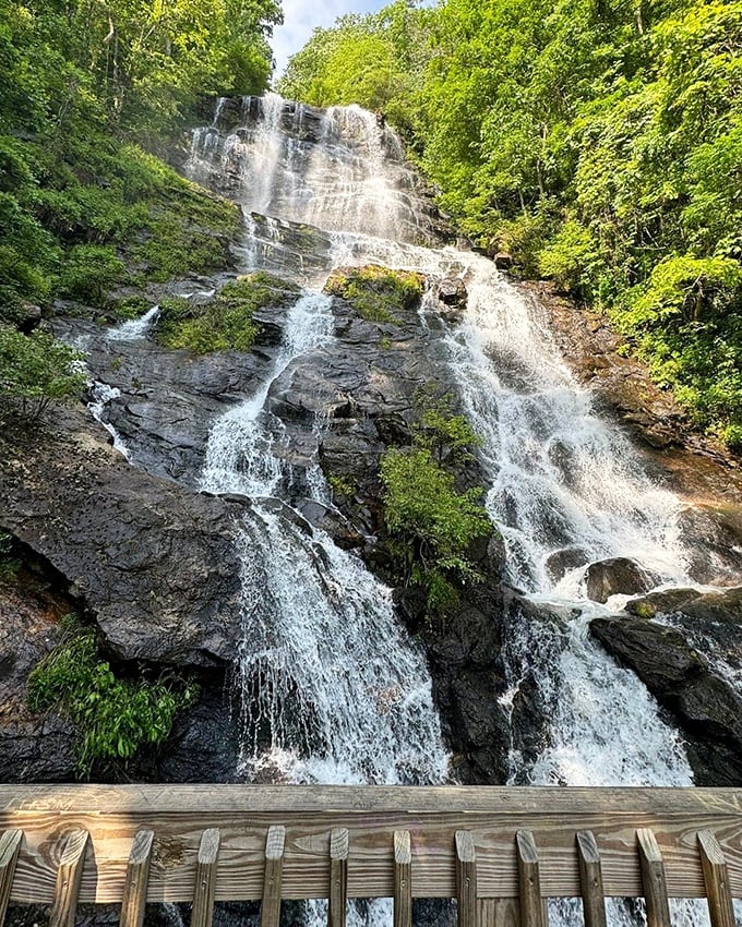 This multi-tiered waterfall looks like something from a fantasy movie – except you don't need special effects in Georgia!