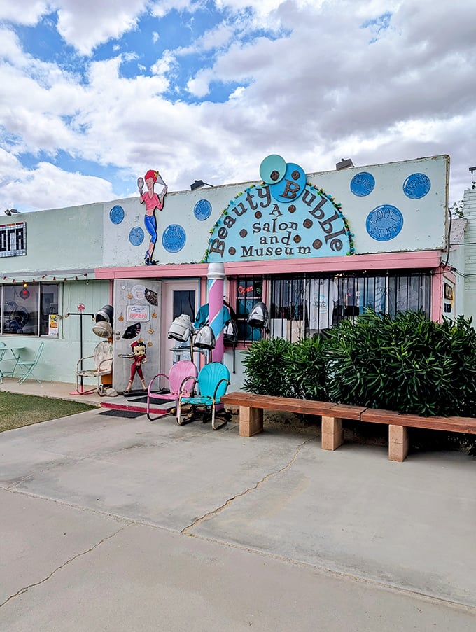 Part salon, part museum, all fabulous—this pink paradise celebrates the sometimes questionable history of looking good.
