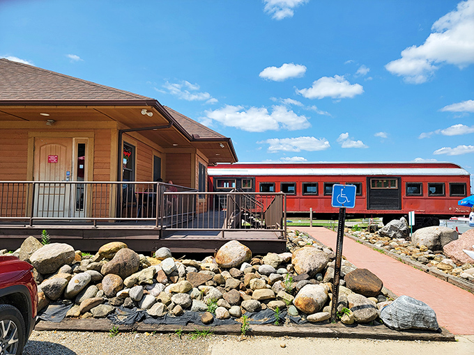 The Buckeye Express isn't just dinner – it's dinner with a side of childlike wonder. Train car dining without the clickety-clack.