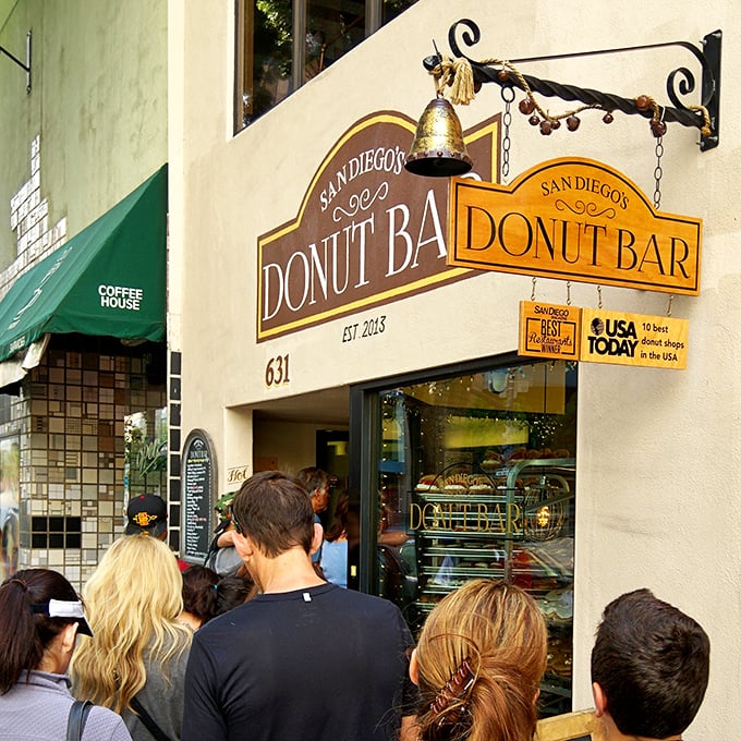 The line outside Donut Bar speaks volumes – some things are worth waiting for, especially when they involve fried dough.
