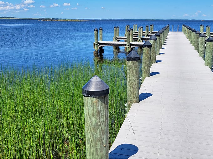 This boardwalk doesn't lead to saltwater taffy and carnival games—just pristine beaches and dolphin sightings. Much better!