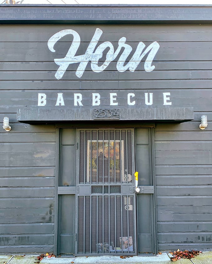 That weathered exterior holds smoky treasures that would make any pitmaster proud inside. 