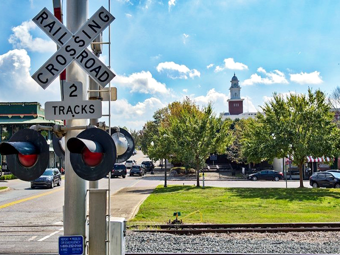 Downtown Opelika offers shade and character in equal measure—a place where your retirement dollars go further than your walking shoes.