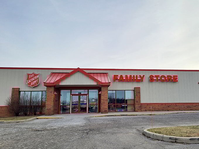 Red signage, green Jeep, and endless possibilities inside – this Fort Wayne institution has furnished more first apartments than IKEA.