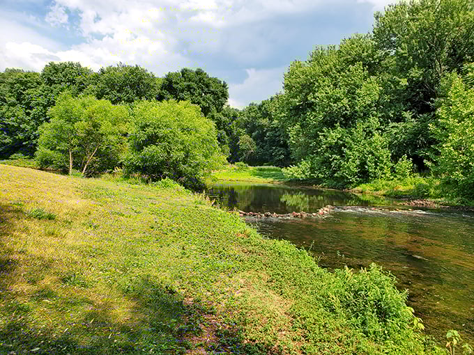 The Musconetcong River flows gently through town, offering peaceful respite from daily life. Nature doesn't get much more picturesque than this—unless someone added a chocolate waterfall.