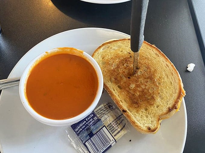 The Bacon Jam Grilled Cheese doesn't just push boundaries—it redraws the map of what's possible between two slices of perfectly toasted bread.