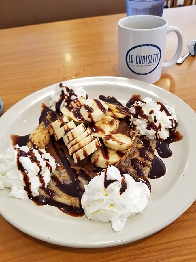 This isn't just French toast—it's a banana-chocolate masterpiece that makes you wonder why we bother with lunch and dinner.