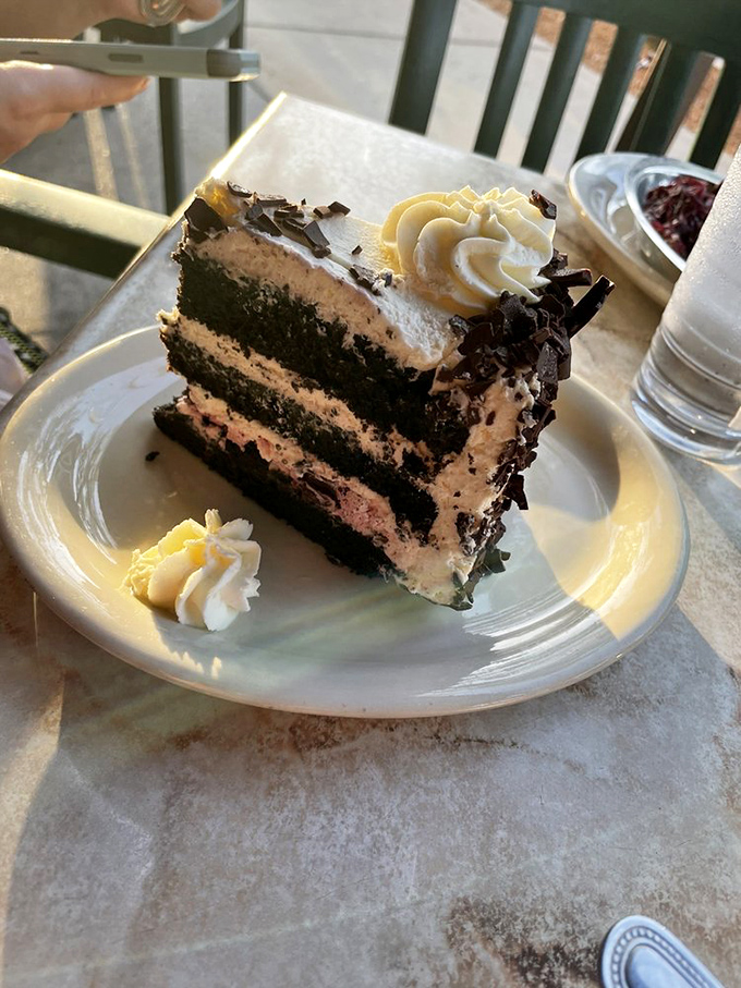 The Black Forest cake doesn't just satisfy sweet cravings—it transports you straight to a café in Baden-Württemberg with each decadent, cherry-filled bite.