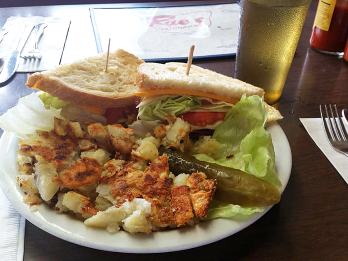 This sandwich isn't messing around. With golden hash browns standing guard, it's the kind of honest lunch that makes fancy $18 avocado toasts question their life choices.