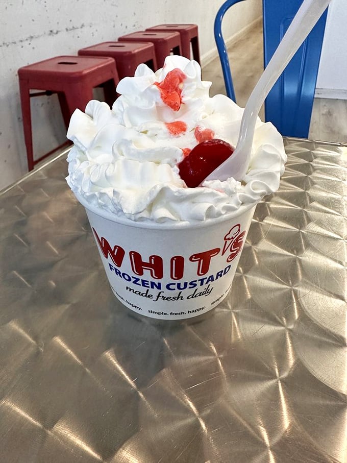 Whipped cream mountains with cherry-topped peaks—this isn't just dessert, it's an expedition worth undertaking.