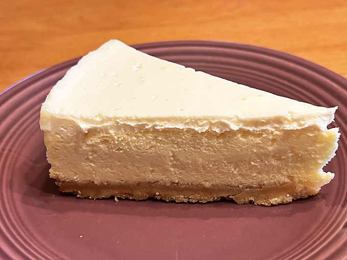 Behold the cross-section of perfection—three distinct layers that work together like the world's most delicious geology lesson.