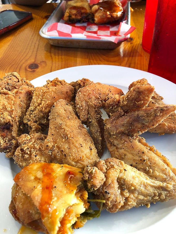 These golden-brown wings prove French Toast Heaven isn't a one-trick pony. Their savory game is just as strong as their sweet offerings.
