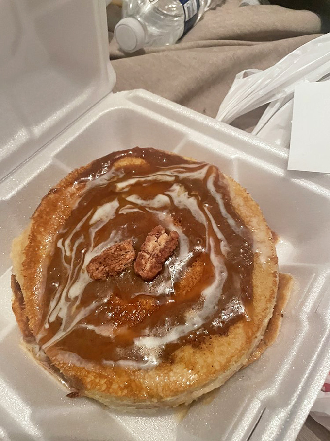 This cinnamon roll pancake isn't just breakfast—it's dessert with permission slips signed by morning hours. Sweet, swirly, and utterly irresistible.