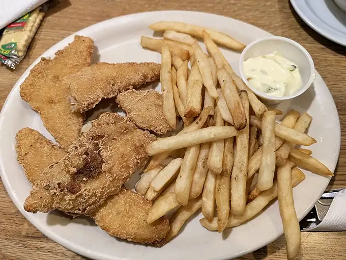Classic french fries and golden chicken tenders—comfort food that whispers, "Everything's going to be okay," in a world that rarely makes such promises.