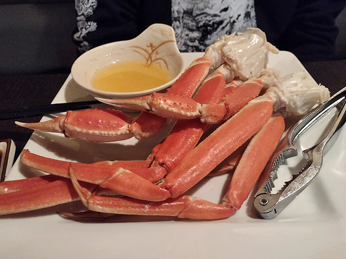Snow crab legs: Nature's way of saying "I'm delicious, but you're going to have to work for it." The butter dip makes the treasure hunt worthwhile.