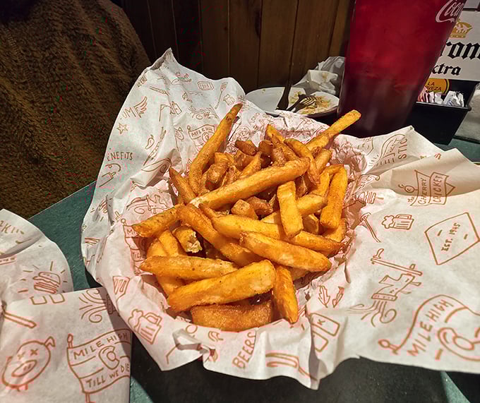 Golden, crispy, perfectly salted fries that make you question why you've wasted time on lesser potatoes. The supporting actor that steals the show.