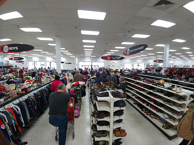 The department store of yesteryear meets the thrift shop of tomorrow – organized chaos that somehow makes perfect sense.
