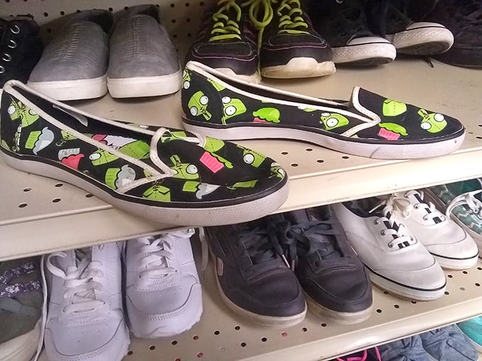 These aren't just shoes—they're personality statements waiting for the right feet. The Invader Zim slip-ons practically beg for a second chance at adventure.