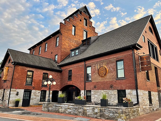 The Gamble Mill stands as a testament to industrial history, now transformed into a gathering place where your wallet feels as welcome as you do.