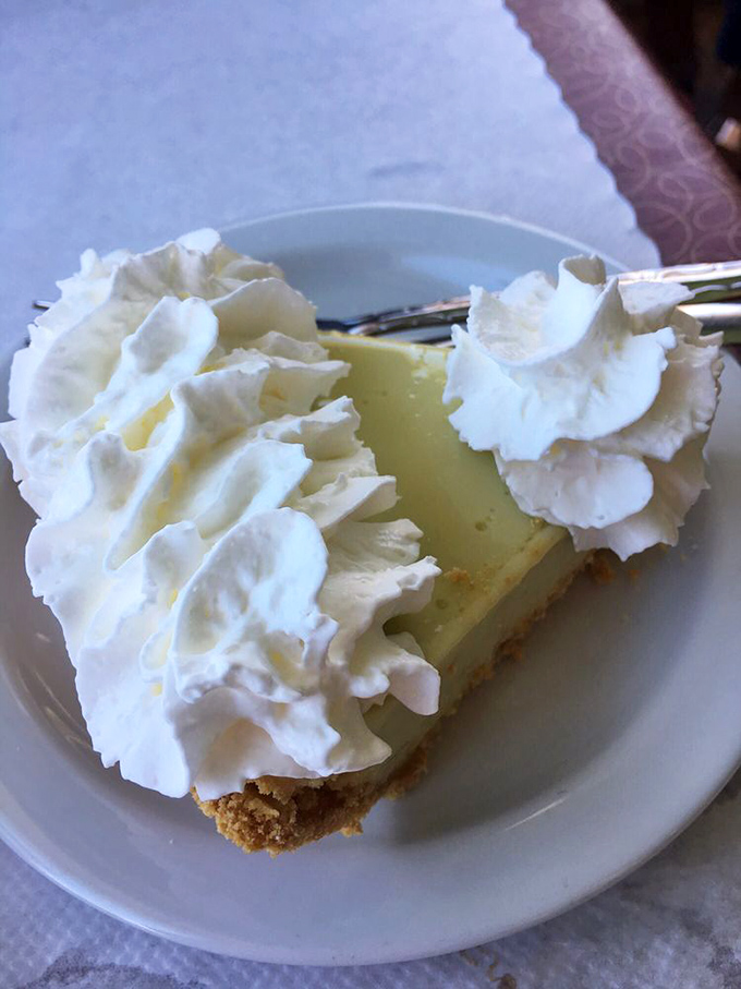 Key lime pie that strikes the perfect balance between tart and sweet, crowned with clouds of whipped cream that dissolve on your tongue.