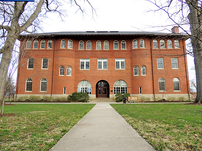 Lincoln Hall's imposing red brick presence on Berea College campus speaks to educational traditions that have shaped generations of Appalachian scholars.