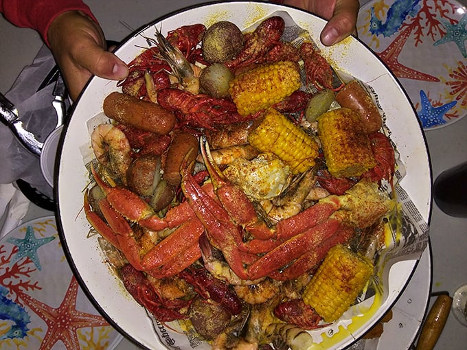 Not so much a meal as a celebration—this Low Country boil brings together crawfish, crab legs, corn, and sausage in a harmony that would make a jazz quartet jealous.