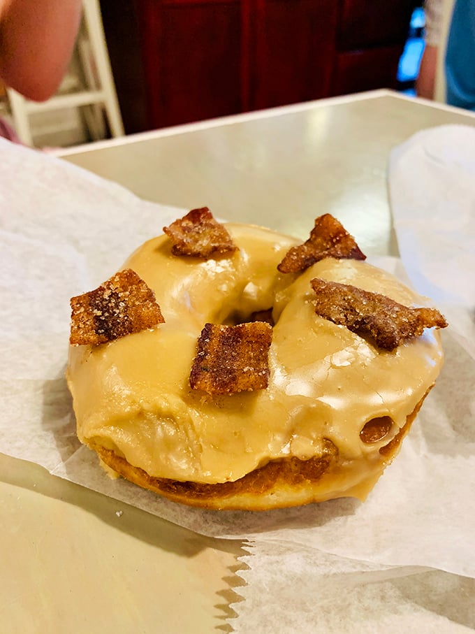 The Maple Bacon donut—where breakfast's greatest hits collaborate on a greatest hit of their own.