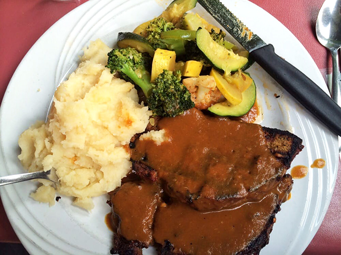 The meatloaf's crispy edges are the culinary equivalent of finding extra money in your pocket—an unexpected delight worth celebrating.