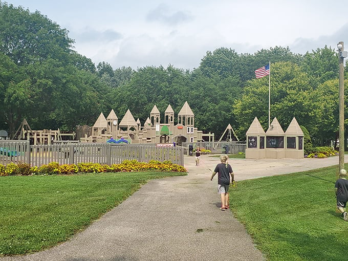 This wooden castle playground proves that Medina takes "fun for all ages" seriously. I'm not saying I tried the slides, but my inner eight-year-old was tempted.