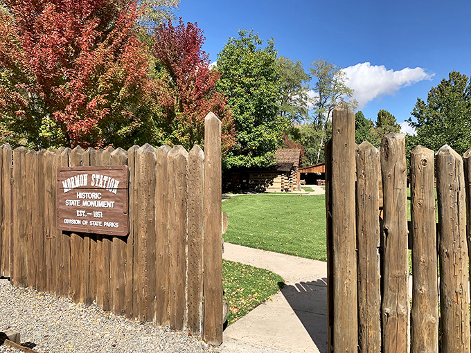 Mormon Station's wooden stockade fence welcomes visitors to step back in time, where Nevada's first permanent non-native settlement began.