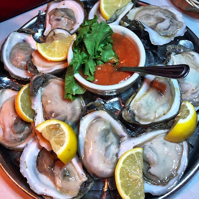 These oysters aren't just seafood—they're little oceanic treasures, each one a briny celebration with bright citrus notes standing by for backup.