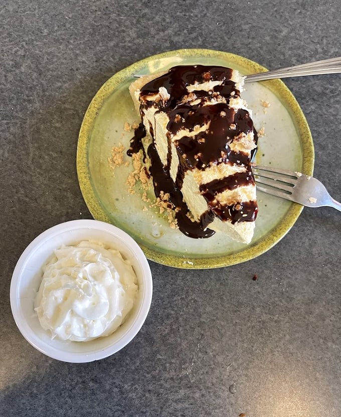 Their peanut butter pie doesn't just end a meal – it's the kind of dessert that makes you consider ordering a second one "for the road."