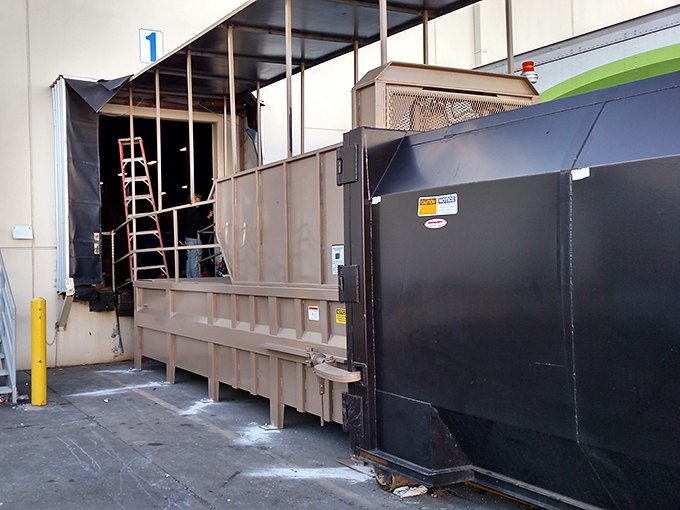 Behind the scenes, the industrial machinery that keeps this thrifting ecosystem functioning—where donations begin their journey to new homes.