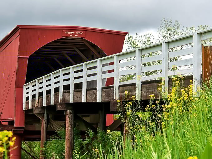 The Roseman Bridge isn't just a crossing—it's a time machine to simpler days when covered bridges protected travelers from more than just rain.
