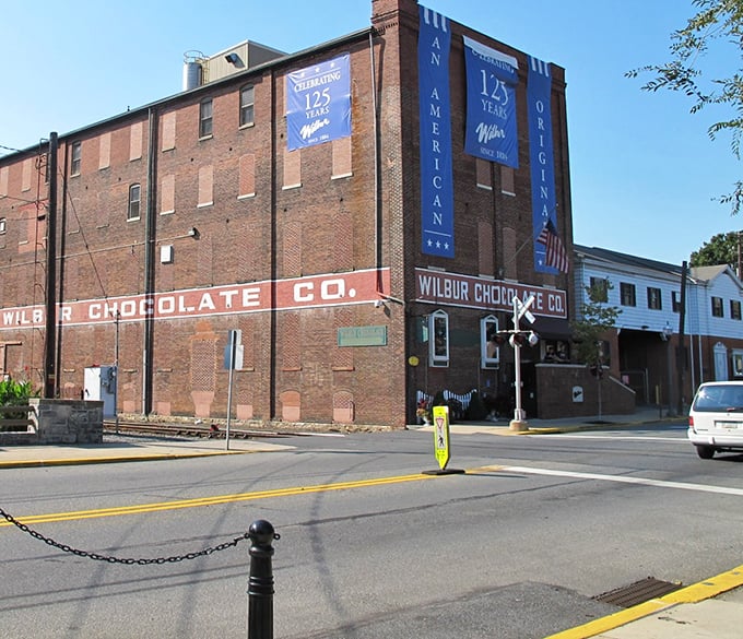 Wilbur Chocolate's iconic brick building houses sweet treasures that have made Lititz a destination for chocolate pilgrims seeking cocoa enlightenment.
