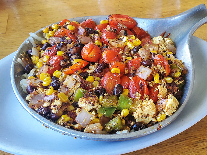 This colorful skillet bursting with veggies, beans, and tofu proves that Fort Jesse isn't just playing the breakfast classics—they're composing new standards.