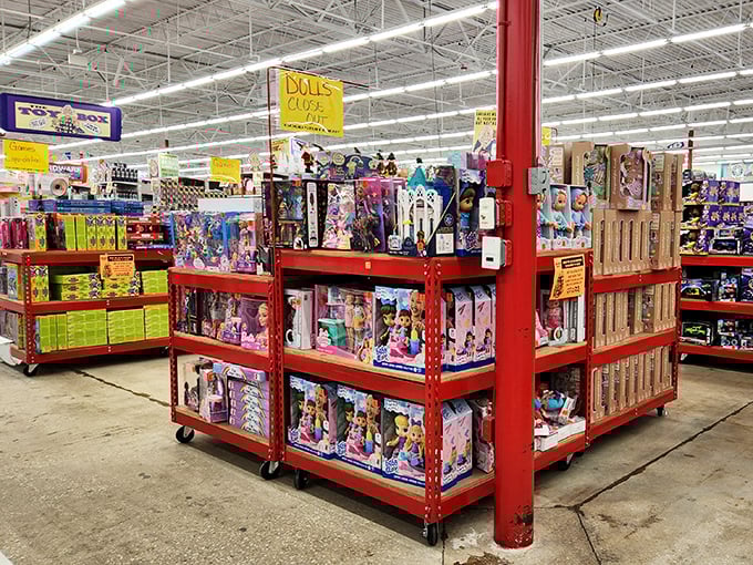 The toy section: where grandparents become heroes and parents learn that birthday magic doesn't require a second mortgage.