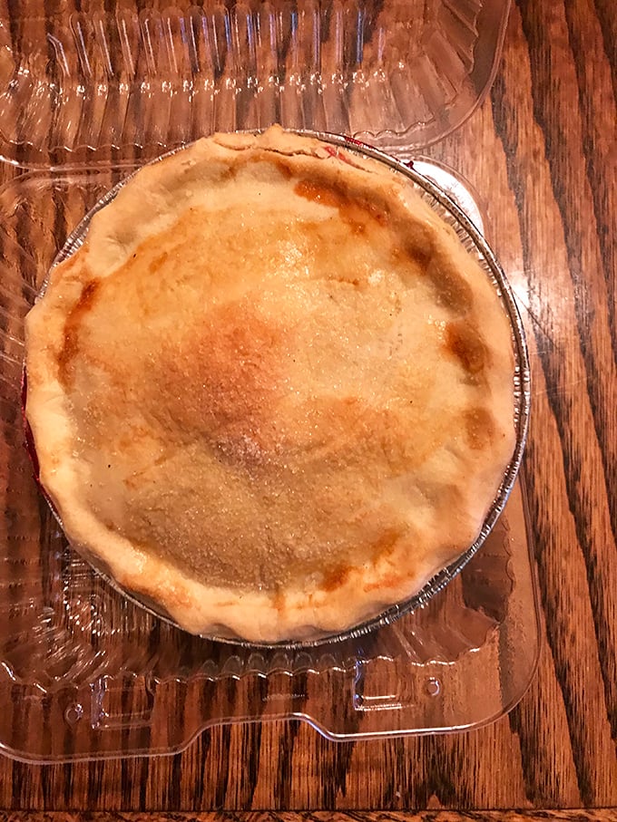Beneath this unassuming crust lies fruit filling that hasn't been focus-grouped or engineered—just honest pie the way pie should be.